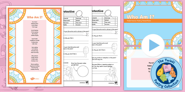 'Who Am I?' – All About Me Rhyming List Poem for KS2